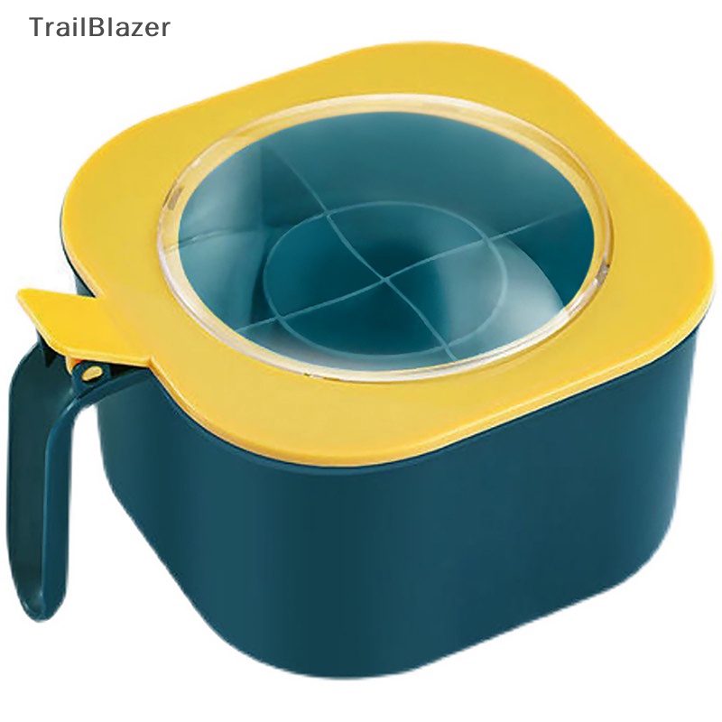 Tbth กล่องปรุงรส 4 ช่อง พร้อมฝาปิด และช้อน กระปุกเกลือ จัดเก็บ ...