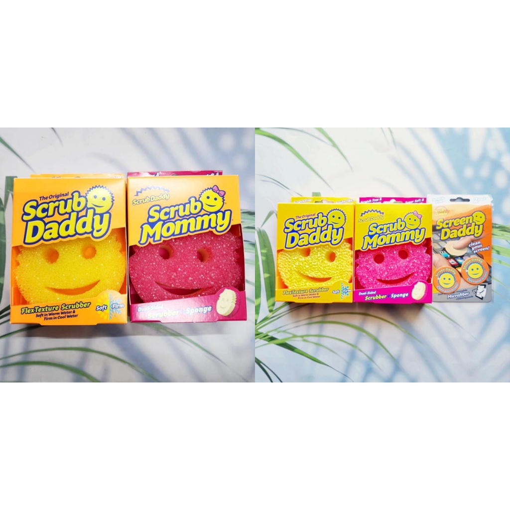 ชุดทำความสะอาดอเนกประสงค์ ฟองน้ำ+ที่เช็ดหน้าจอ Scrub Daddy, Scrub Mommy ...