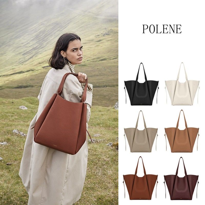 polene Bucket bag กระเป๋าหนังแท้ผู้หญิงฝรั่งเศส กระเป๋าเก็บความจุสูง ...