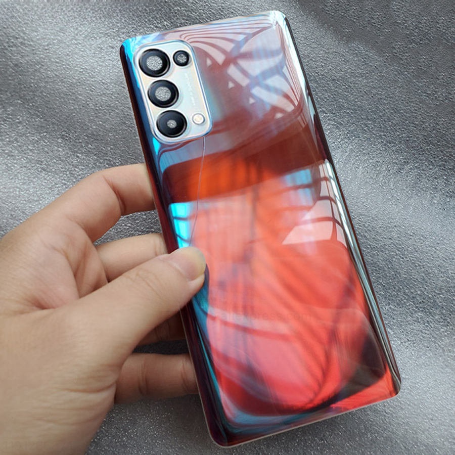 ฝาครอบแบตเตอรี่ด้านหลัง แบบกระจกใส แบบเปลี่ยน สําหรับ OPPO Reno 5 Pro ...