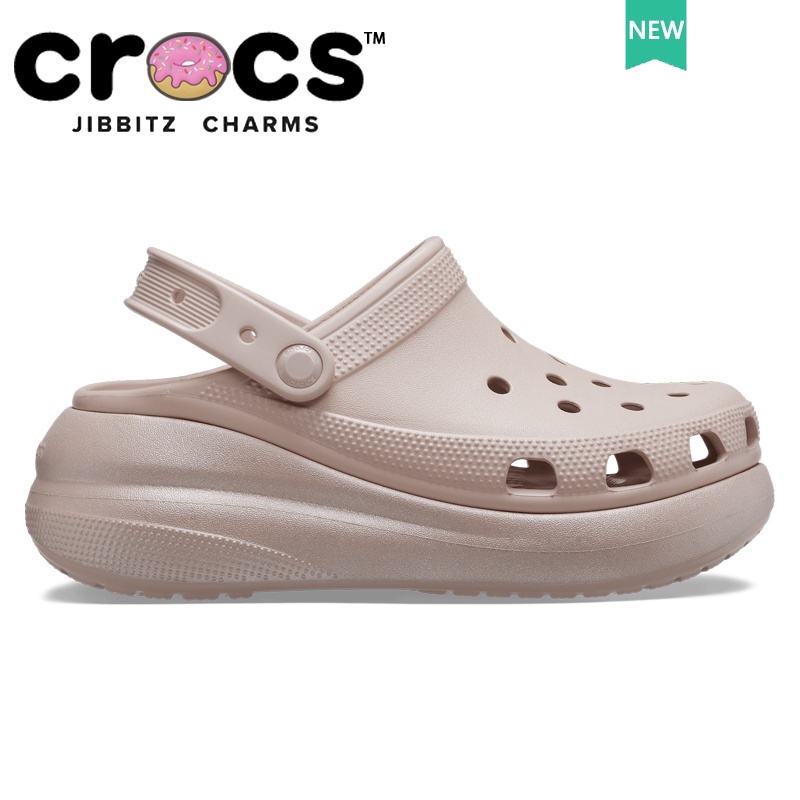 croc แท้ Crush Shimmer Clog รองเท้าไปทะเล สีชมพู แวววาว สําหรับผู้หญิง ...