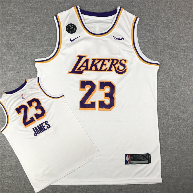 เสื้อยืด ลายทีมบาสเก็ตบอล Los Angeles Lakers nba jerseys LeBron James ...