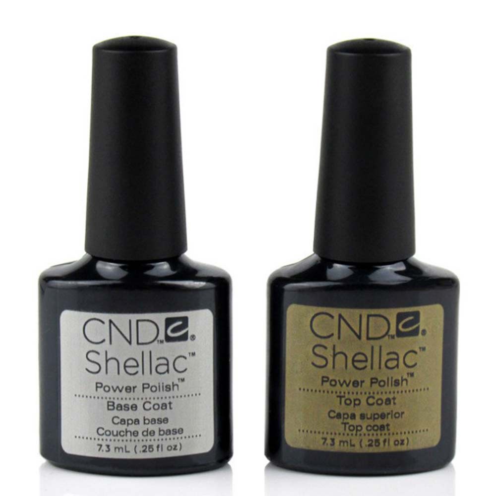 CND Shellac Nail Gel Polish UV Colours Base and Top Coat 7.3ml Brand ...