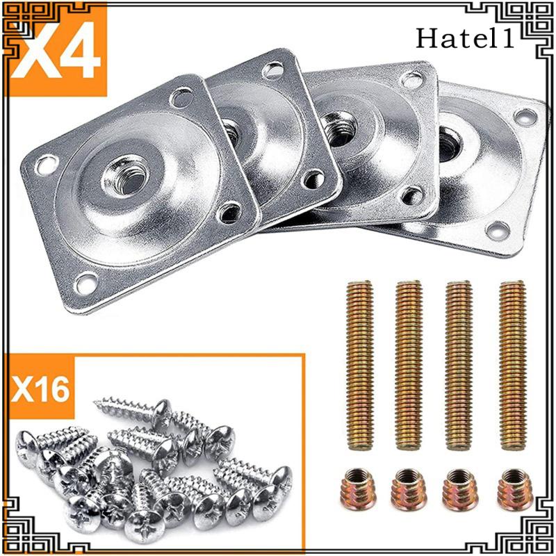 [Hatel] 4x Leg Mounting Plates Metal Iron Sheets Couch Connectors Sofa ...