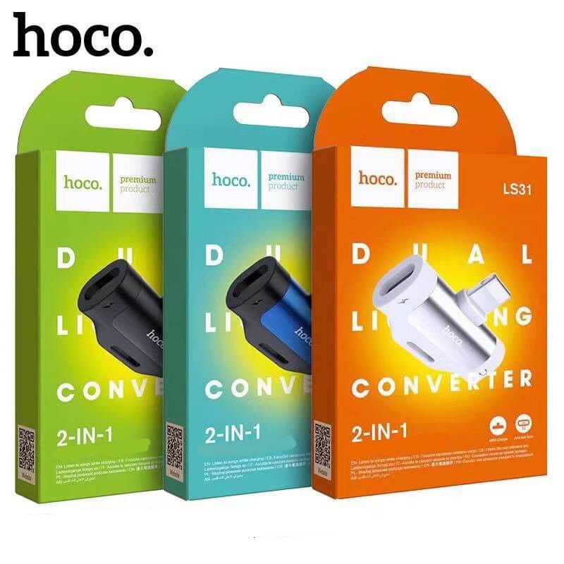 Hoco LS26 และ LS31 หัวแปลง 2 in 1 หัวแปลงหูฟังสำหรับ ฟังเพลงพร้อมเสียบ ...