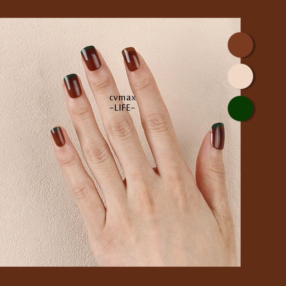 CYMX เล็บปลอม แบบกด สไตล์ฝรั่งเศส สําหรับตกแต่งเล็บ มี 24 ชิ้น | Shopee ...