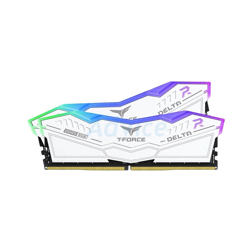 RAM DDR5(7200) 32GB (16GBX2) TEAM DELTA RGB WHITE (FF4D532G7200HC34ADC01) | Shopee Thailand