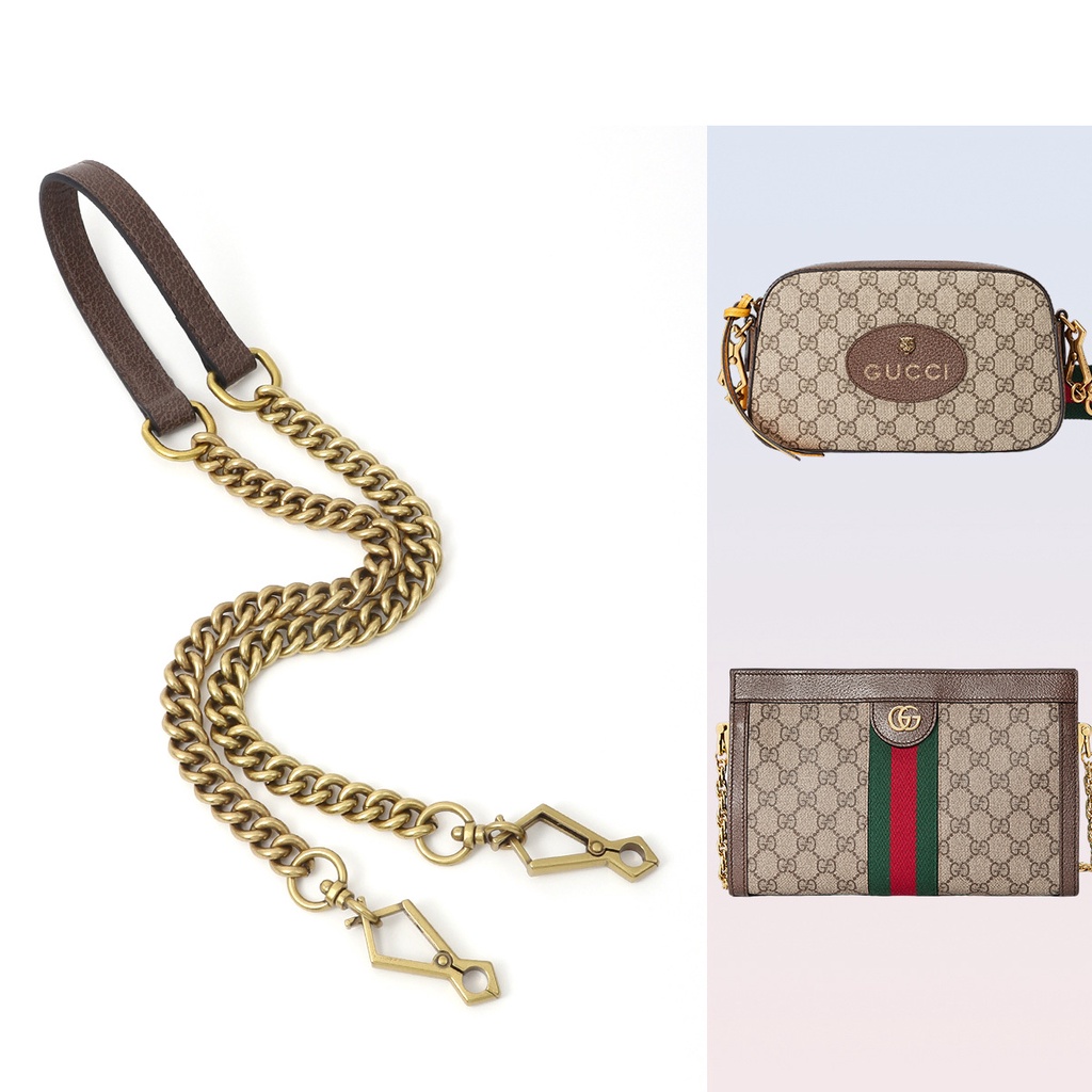 Gucci Original Chain หนังวัวแท้ 2 ใน 1 สายคล้องไหล่สำหรับ Gucci Ophidia ...