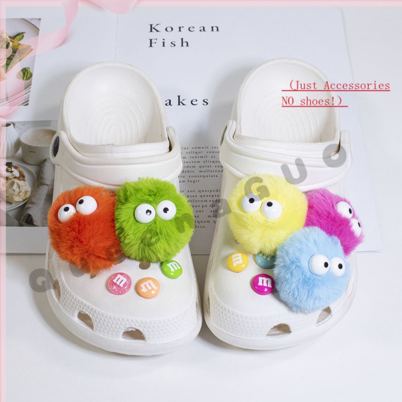 Plush fairy shoe buckles CROCS Jibbitz set（ไม่รวมรองเท้า）รองเท้าแตะ ...