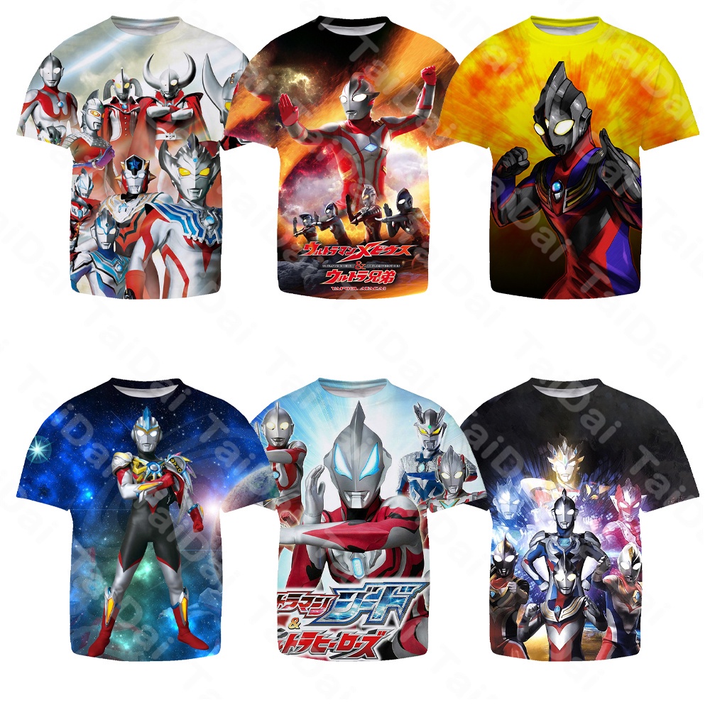 Ultraman Boy Baby เสื้อยืดอะนิเมะญี่ปุ่น Ultraman Zero Kids แขนสั้นเด็ก ...
