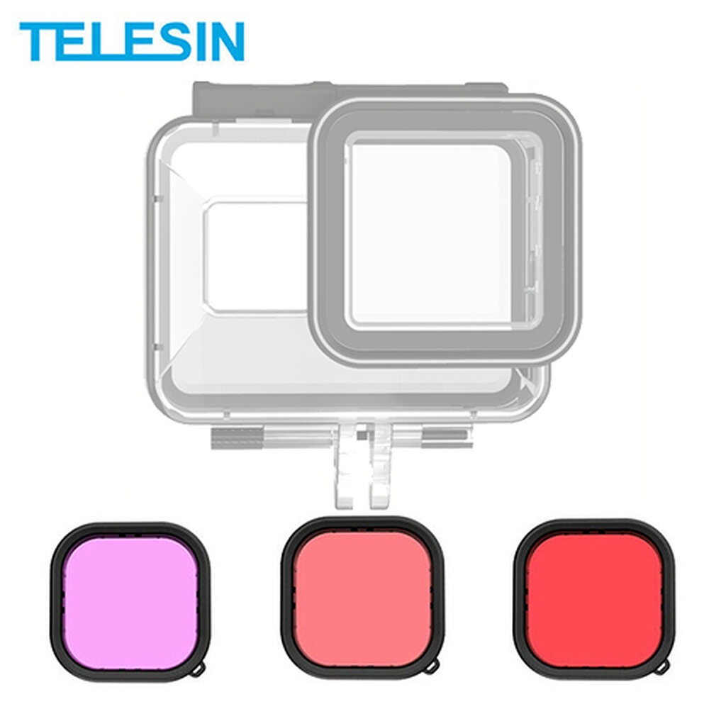 GoPro 11 / 10 / 9 Telesin Waterproof Case Red Filters 3 ฟิลเตอร์ ใส่ได้ ...