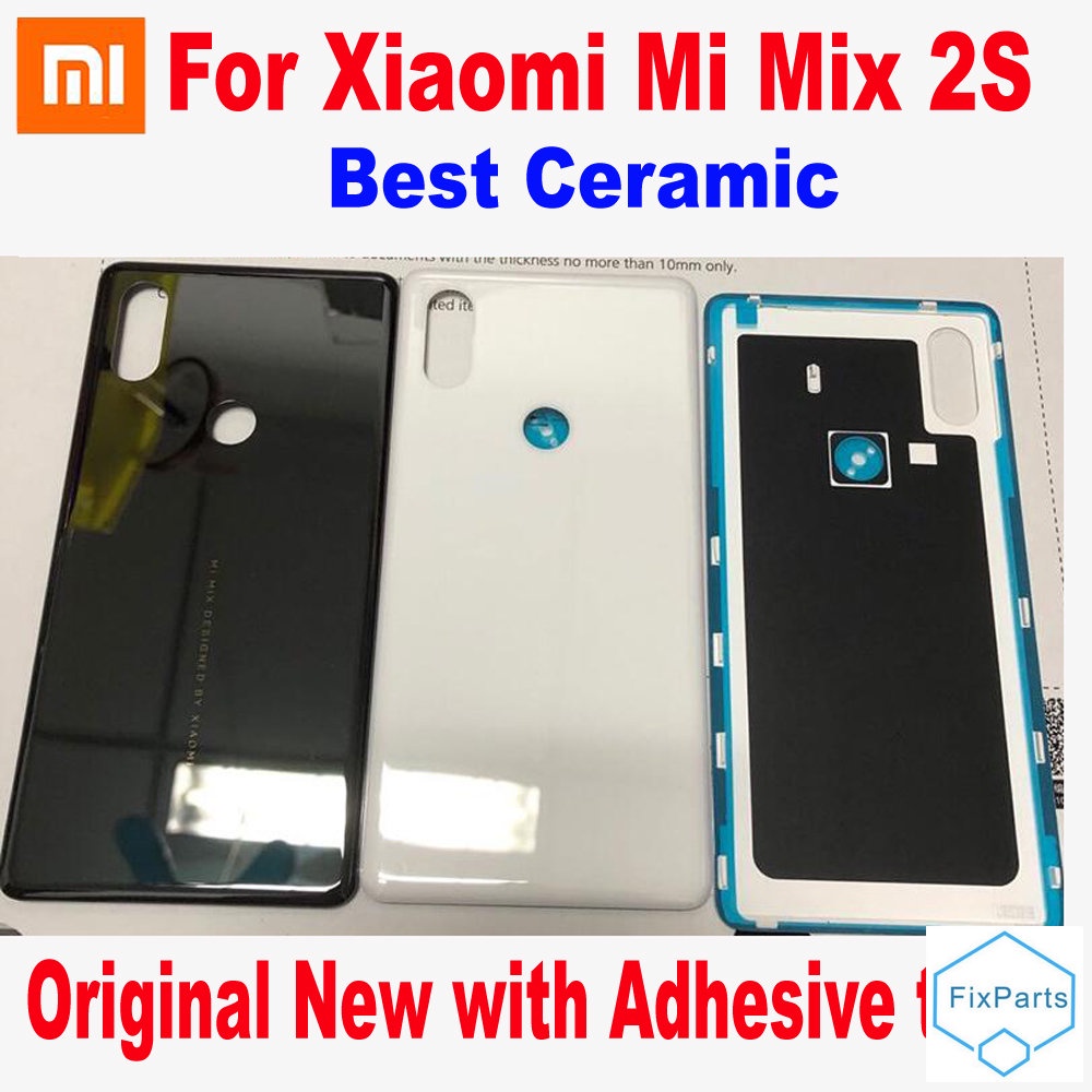 ใหม่ ของแท้ 100% ฝาครอบแบตเตอรี่ ด้านหลัง พร้อมกาว สําหรับ Xiaomi Mix 2S mix2S Mi Mix 2S ...