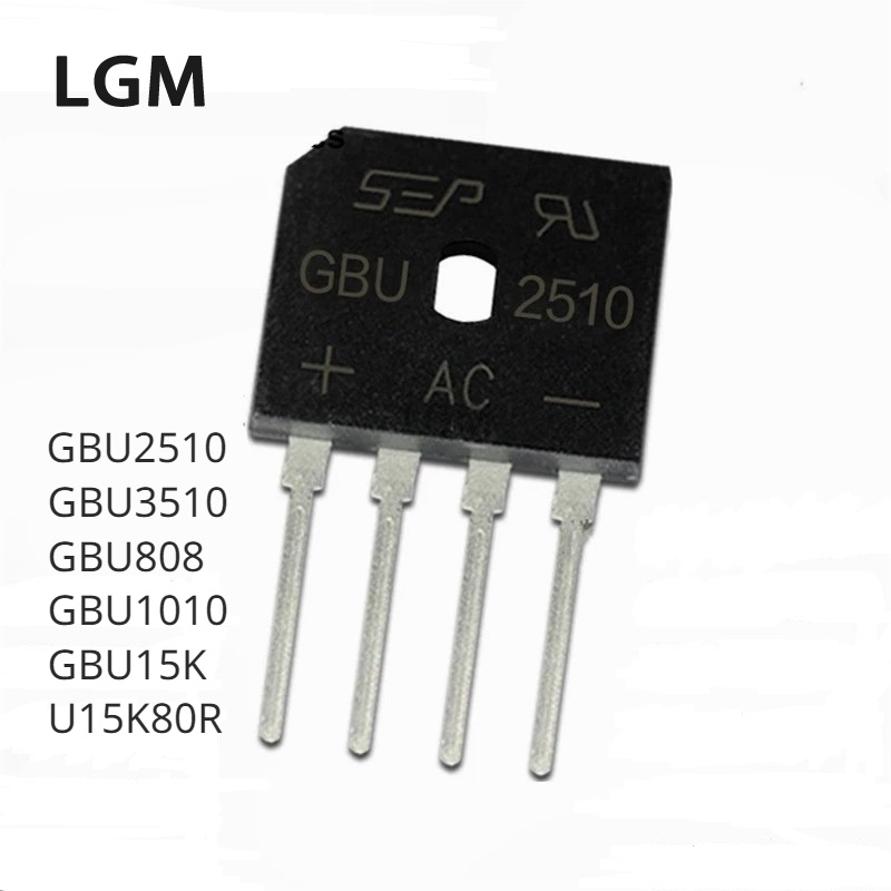 แท้ วงจรเรียงกระแสเต็มคลื่นแบบบริดจ์ GBU2510 GBU3510 GBU808 GBU1010 ...