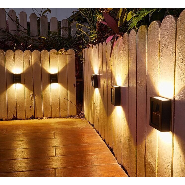 MOJU ไฟเหลือง Solar light ติดรั้วบ้าน เพิ่มความสวยงาม แต่งสวน ติดผนัง ...