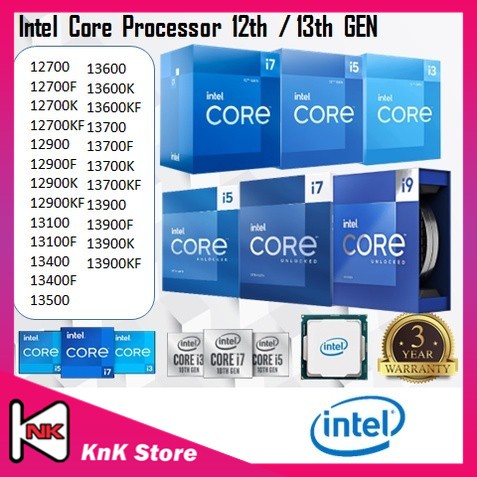 โปรเซสเซอร์ CPU Intel Core 13TH GEN I3 13100 I5 13400 I5 13500 I5 ...