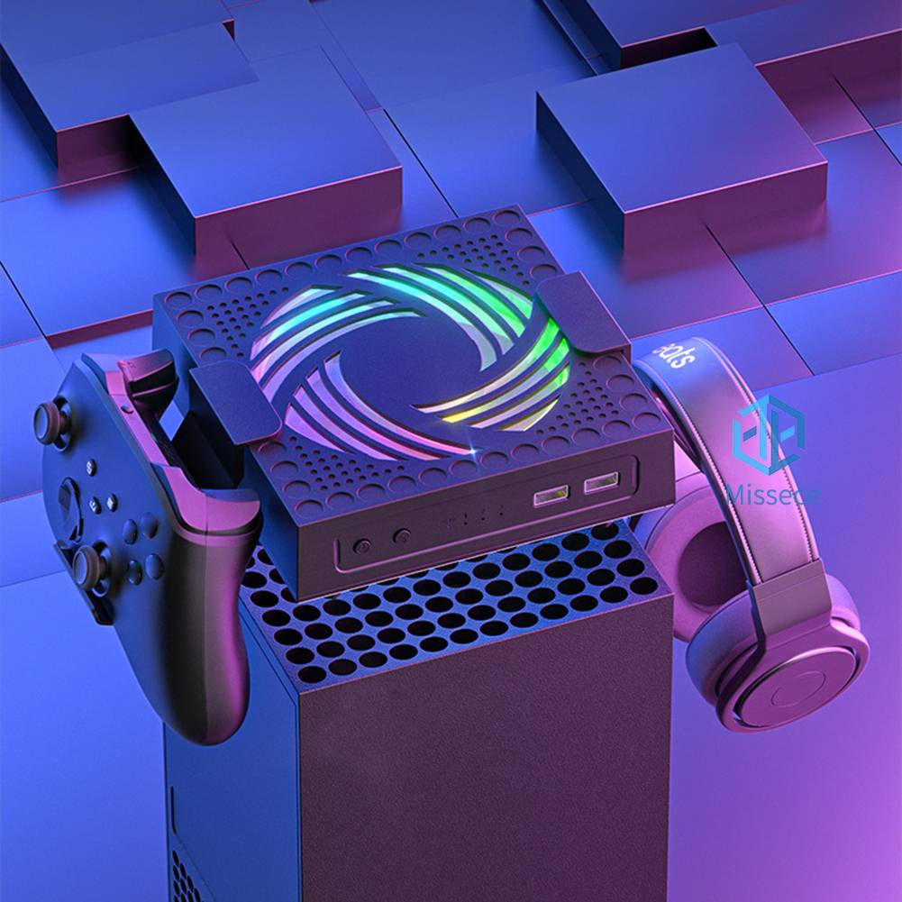 พัดลมระบายความร้อน RGB 9 ใบพัด สําหรับ Xbox Series X Console RAU ...