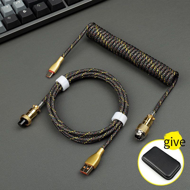 สายเคเบิล USB Type C RGB แบบเกลียว สําหรับคีย์บอร์ดเมคคานิคอล | Shopee ...