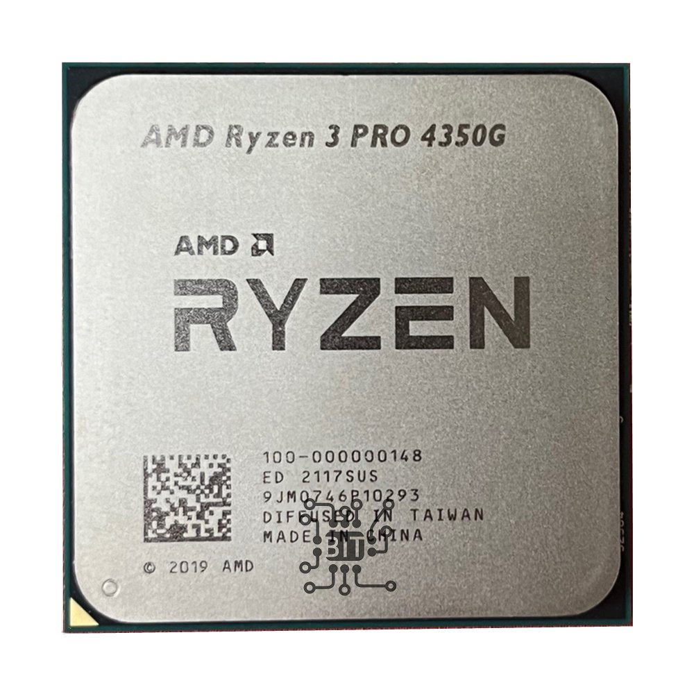 โปรเซสเซอร์ CPU AMD Ryzen 3 PRO 4350G R3 PRO 4350G 3.8GHz สี่แกนแปดเกลียว 65W L3=4M 100 ...