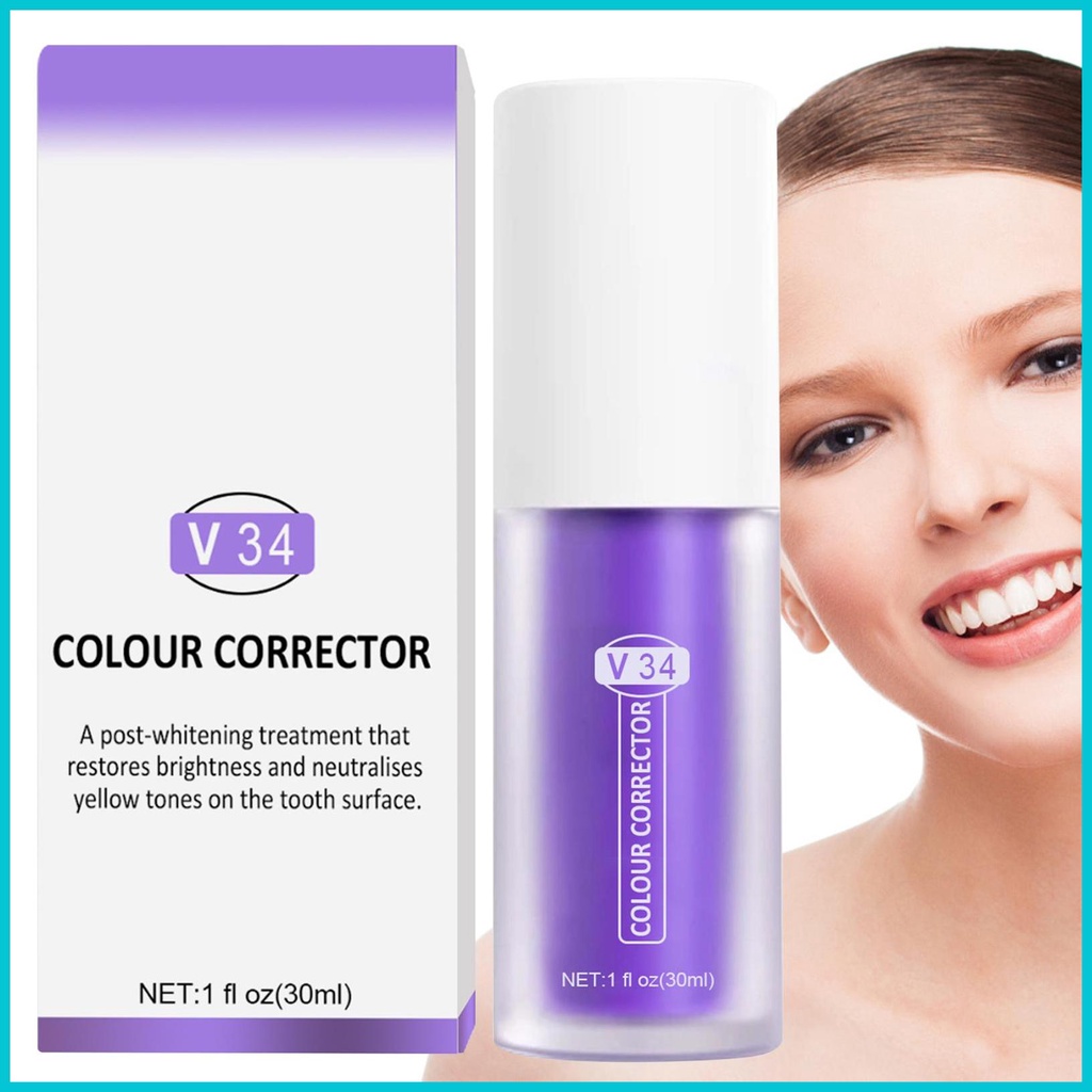 ยาสีฟันไวท์เทนนิ่ง ทําความสะอาดฟัน 30 มล. V34 สี ลดคราบเหลือง | Shopee Thailand