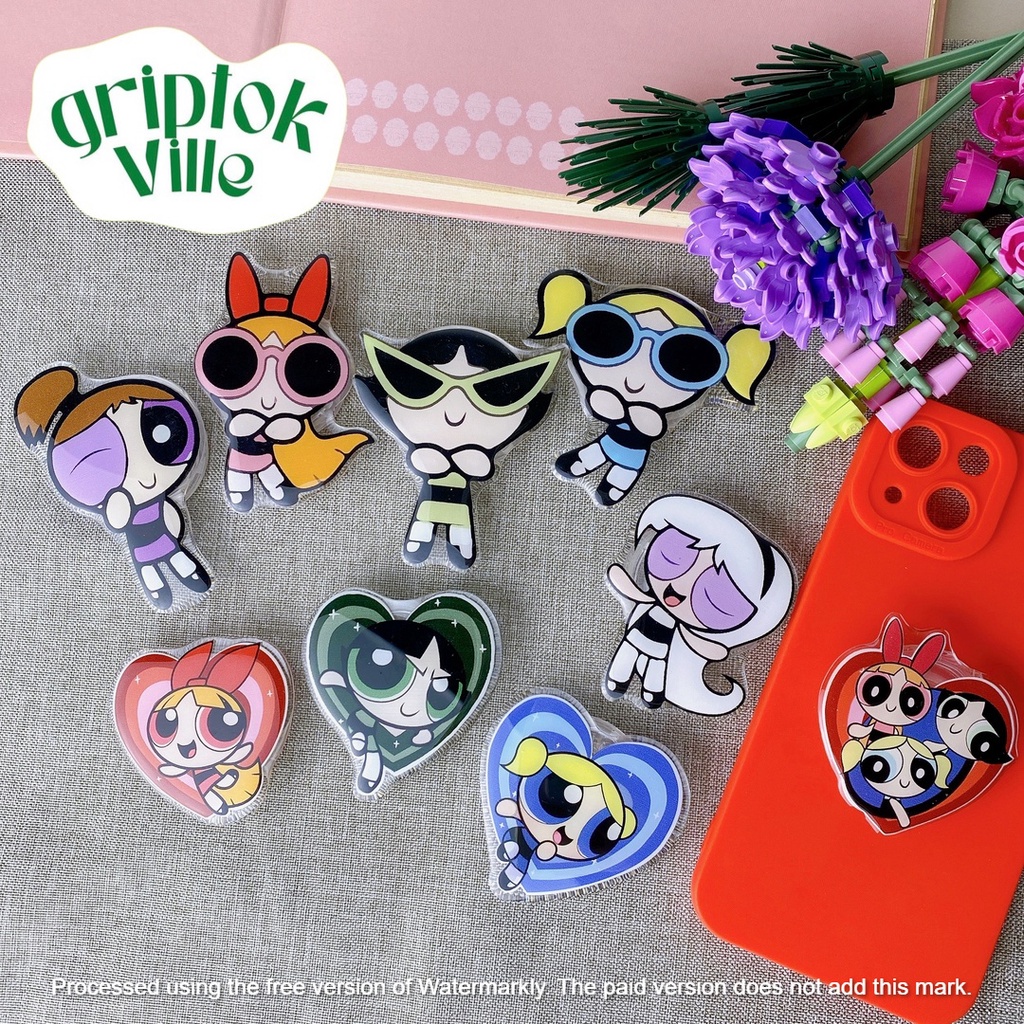 Griptok Acrylic PP5 พร้อมกาว Nano Gel ในตัว PopSocket กิ๊ฟต๊อก การ์ตูน ...