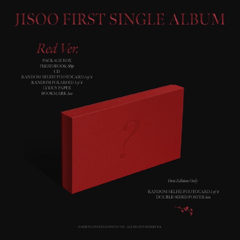 JISOO FIRST SINGLE ALBUM Red Ver. | Shopee Thailand