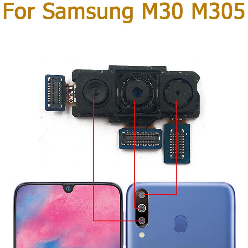 แท้ โมดูลกล้องหน้า หลัง สําหรับ Samsung Galaxy M30 M30s M31 M31s M305 ...
