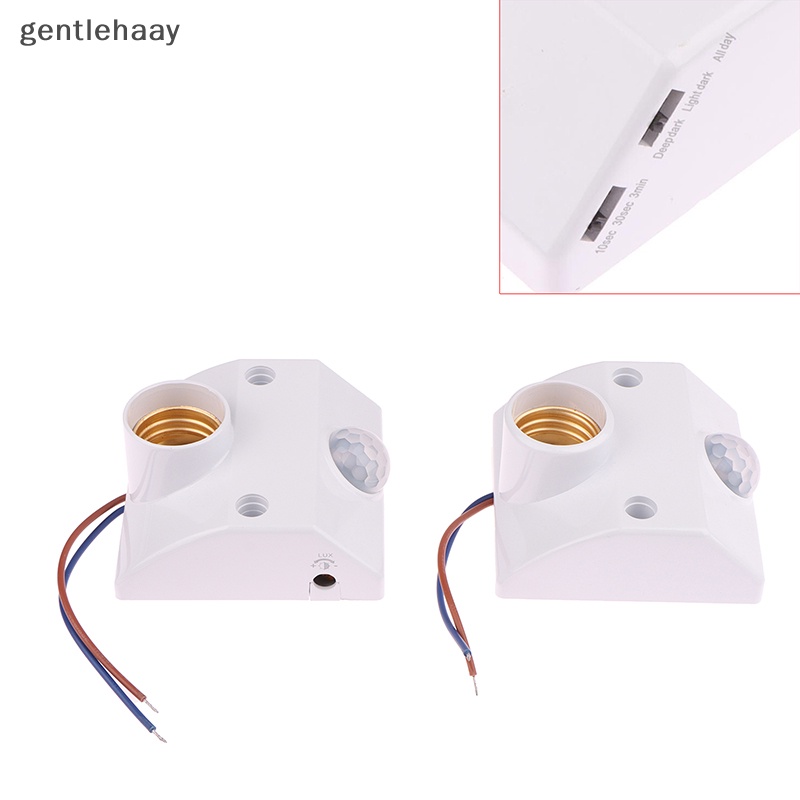 Gent อะแดปเตอร์ซ็อกเก็ตหลอดไฟ LED E27 110V-240V 50W เซนเซอร์อินฟราเรด ...