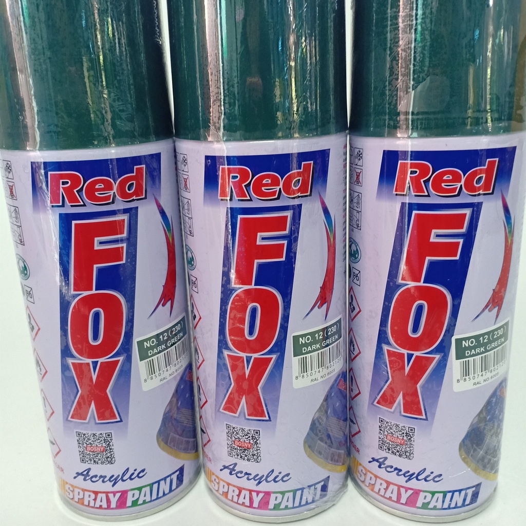 สีสเปรย์ เรดฟ็อกซ์ RED FOX #12 (230) Dark Green 1กระป๋อง 400ซีซี ของแท้ ...