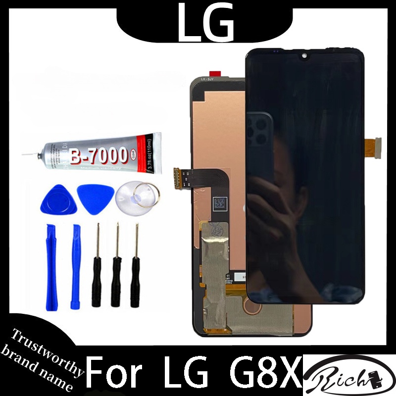 Amoled หน้าจอสัมผัส LCD แบบเปลี่ยน สําหรับ LG G8X G V50S ThinQ LCD LG ...