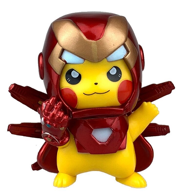 TAKARA TOMY Pokemon pikachu cos Iron Man Thanos snap finger Model ...