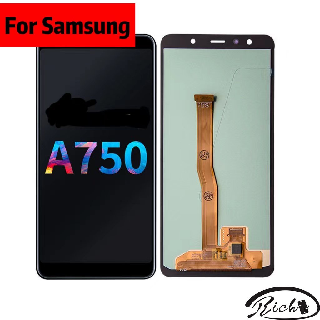 Aaa+ อะไหล่หน้าจอสัมผัสดิจิทัล LCD A750 พร้อมกรอบ แบบเปลี่ยน สําหรับ Samsung Galaxy A7 2018 LCD ...