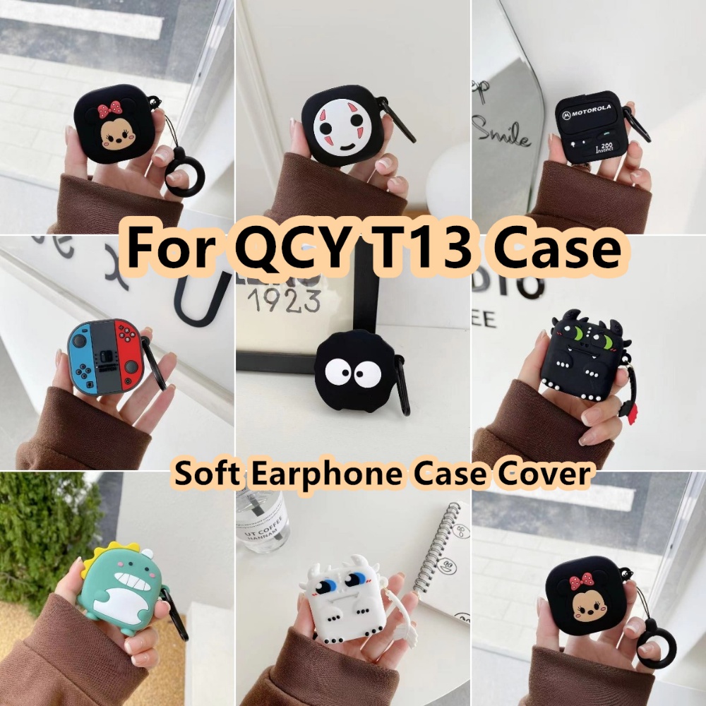 พร้อมส่ง! เคสหูฟัง แบบนิ่ม ลายการ์ตูน สําหรับ QCY T13 QCY T13 | Shopee Thailand