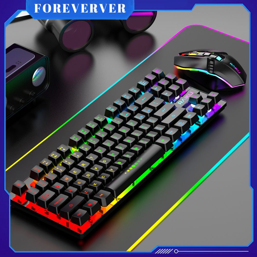 R905 Wireless Charging Keyboard and Mouse Set Game Luminous Key Mouse ...
