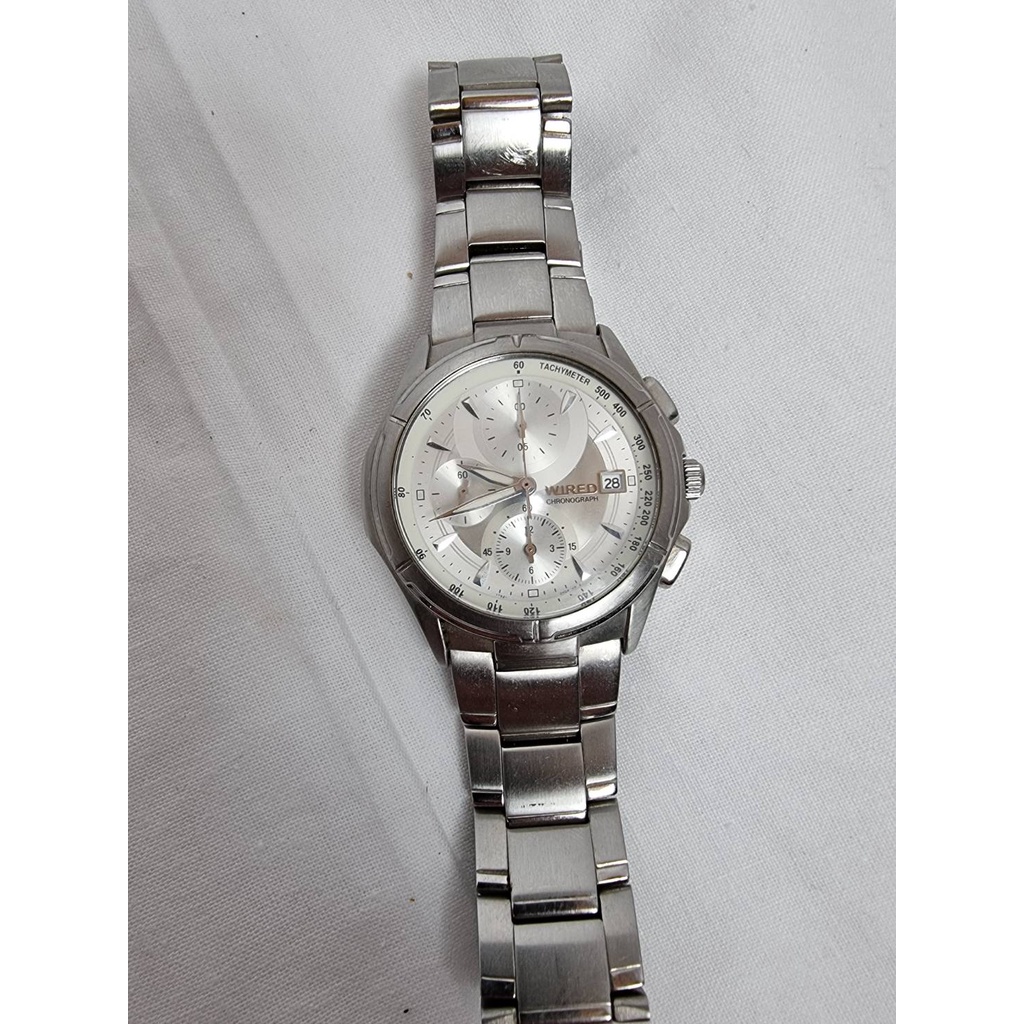 Wired 7t92-0gb0 Chronograph Watch Stainless Steel Water Resistant ...