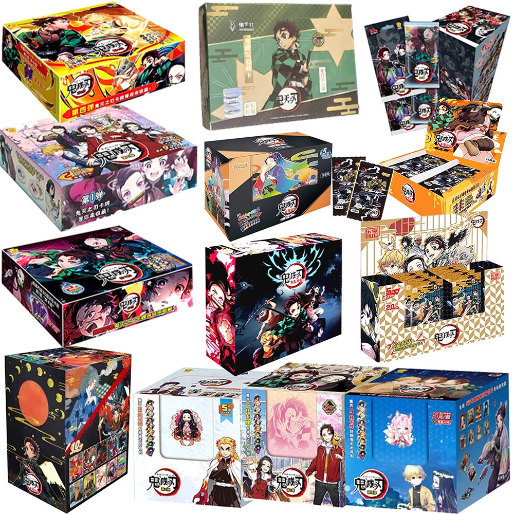 Demon Slayer Cards Kimetsu No Yaiba Booster Box Anime Figures Hobby ...