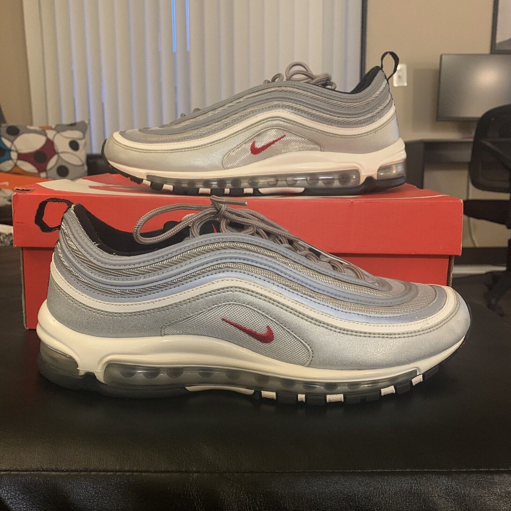 Nk Air Max 97 OG QS 2017 Silver Bullet Mens Womens Sports Running Shoes ...