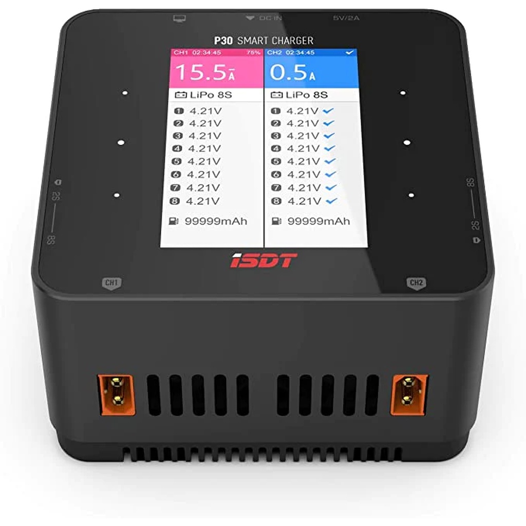 ISDT P10 P30 1000W x 2/30A x 2 Dual Channel Bluetooth Lipo Battery Charger AC DC 250W เครื่อง ...