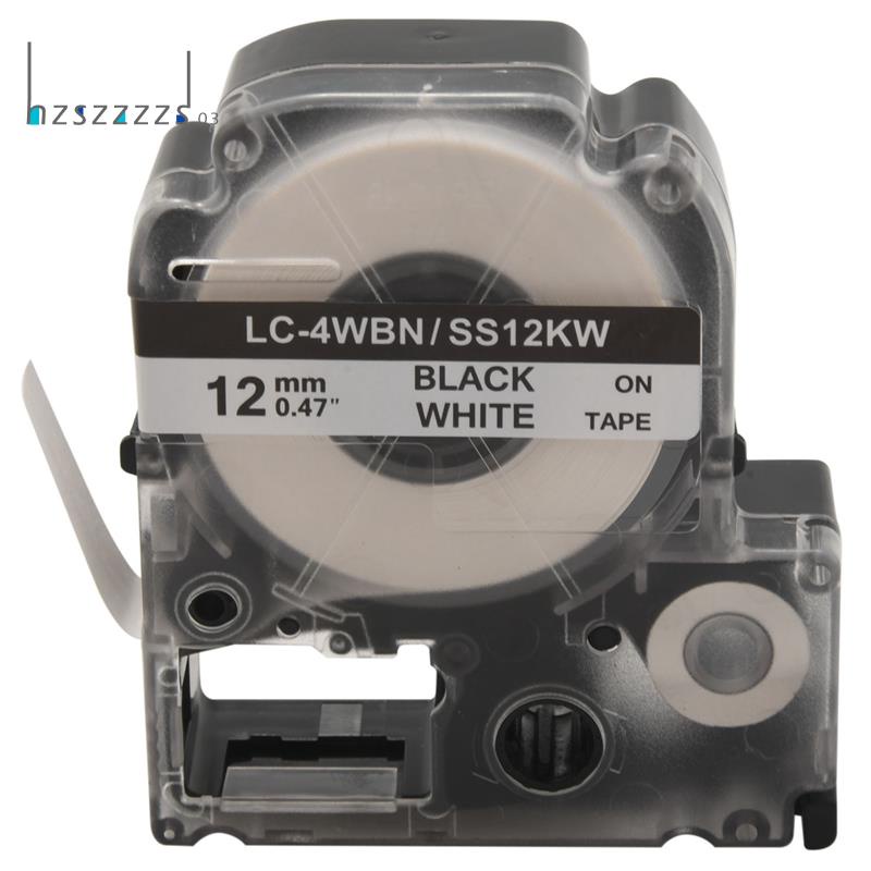 เทปฉลาก แบบเปลี่ยน LK-4WBN LC-4WBN9(SS12KW) สําหรับ Epson LabelWorks ...