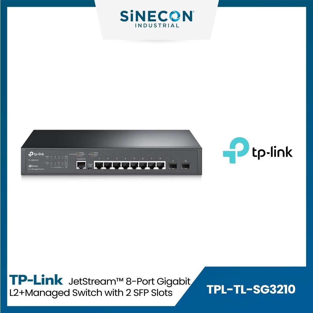 TP-Link รุ่น TL-SG3210 JetStream 8-Port Gigabit L2 Managed Switch with ...