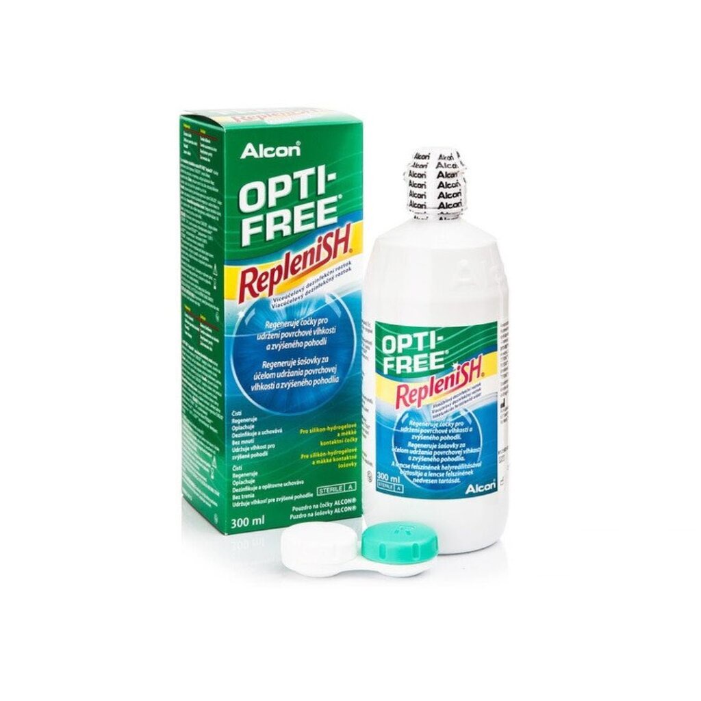 OPTI-FREE REPLENISH 300 ML น้ำยาล้างและแช่คอนแทคเลนส์ ฆ่าเชื้อแบคทีเรีย ...