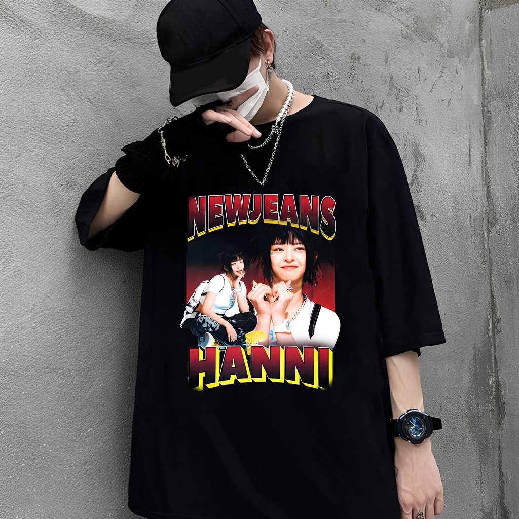 เสื้อยืดคุณภาพดี NEWJEANS OMG HANNI BOOTLEG T-SHIRT | Shopee Thailand