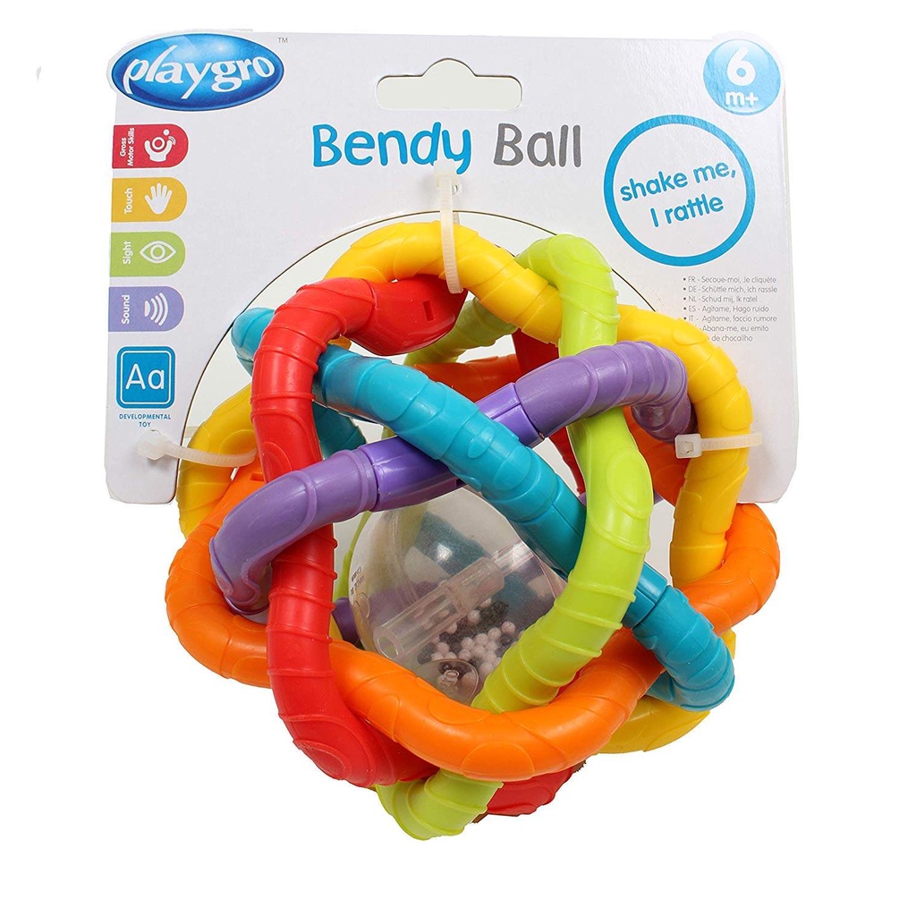 [ใช้ 2 โค้ดลดเพิ่ม] Playgro Bendy Ball ของเล่น ลูกบอลห่วง สีรุ้ง เสริม ...
