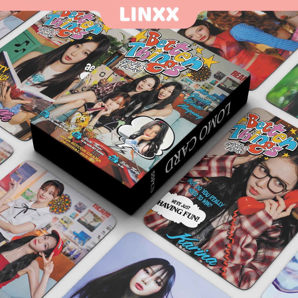 Linxx โปสการ์ดอัลบั้มรูปภาพ AESPA BETTER THINGS Lomo Card Kpop 55 ชิ้น ...