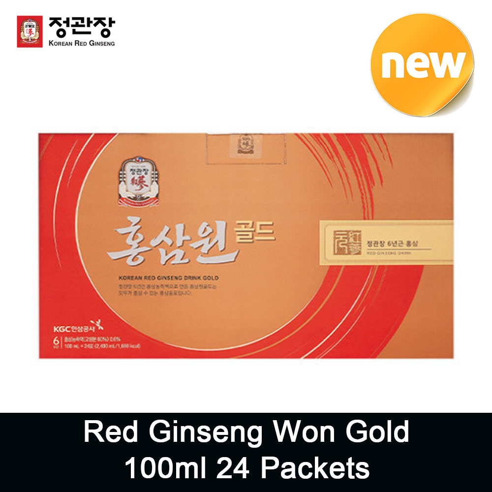 CHEONG KWAN JANG Korean Red Ginseng Won Gold 100ml 24 Packets | Shopee ...