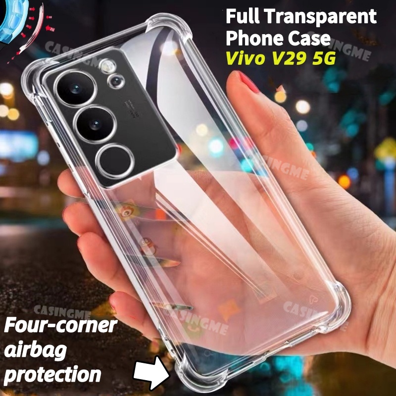 เคสซิลิโคนใส กันกระแทก ป้องกันเลนส์ สําหรับ Vivo V29 5G V30 Vivo V29 V27 V 29 29V VivoV29 Pro ...