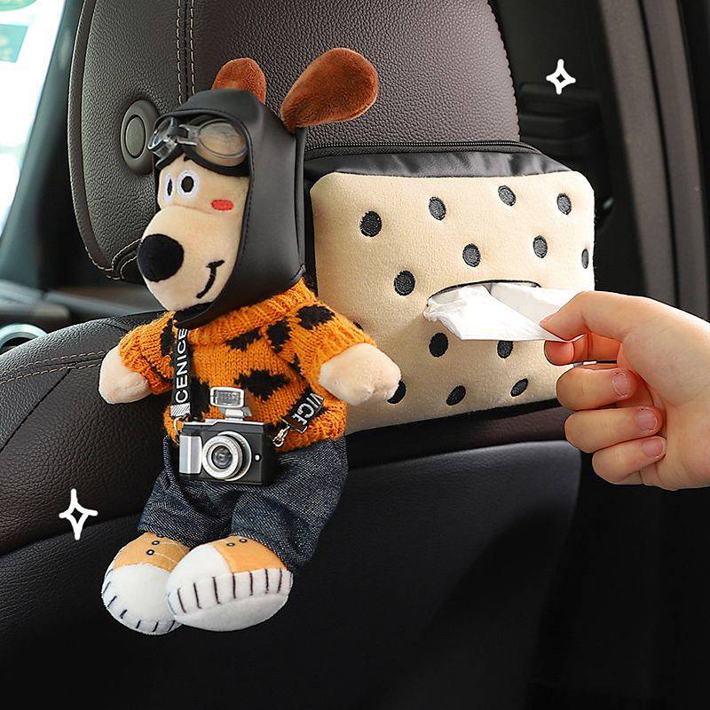 Car Tissue Box Car Tissue Box Hanging Armrest Box Creative Cute Doll ...