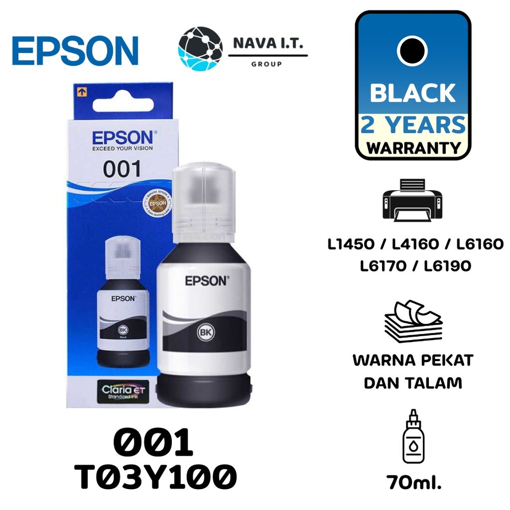 ⚡️กรุงเทพฯด่วน1ชั่วโมง⚡️ (376) EPSON T03Y100 (001) BLACK LNK BOTTLE ...