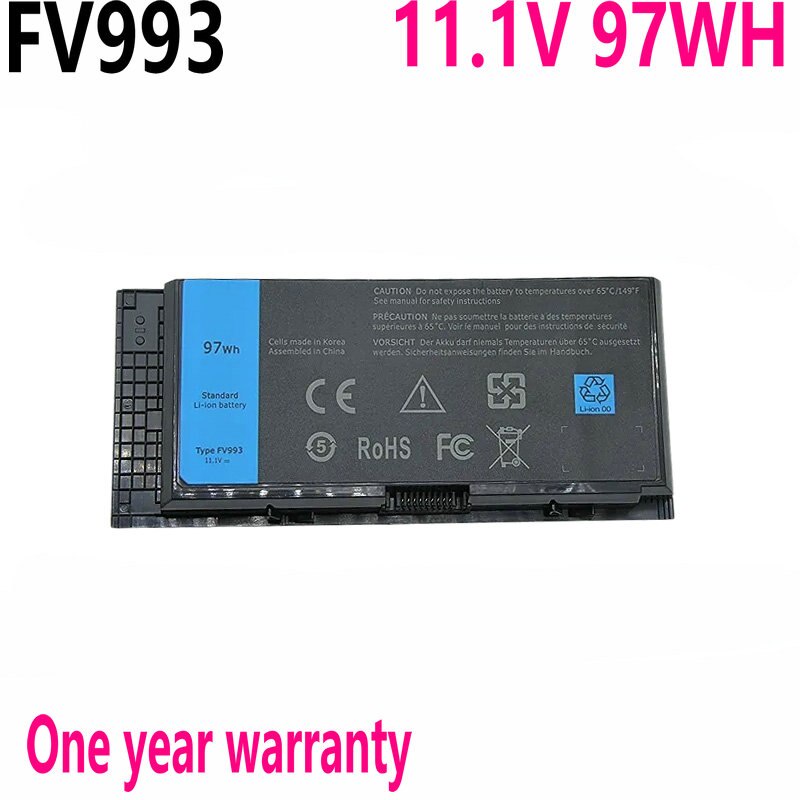 FV993 แบตเตอรี่แล็ปท็อป For DELL Precision M6600 M6700 M6800 M4800 ...