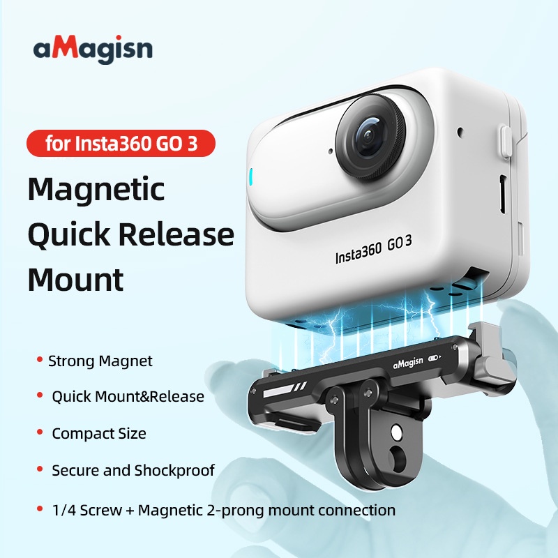 Amagisn สําหรับ Insta360 GO 3/GO 3S Magnetic Quick Release ฐานวงเล็บ ...