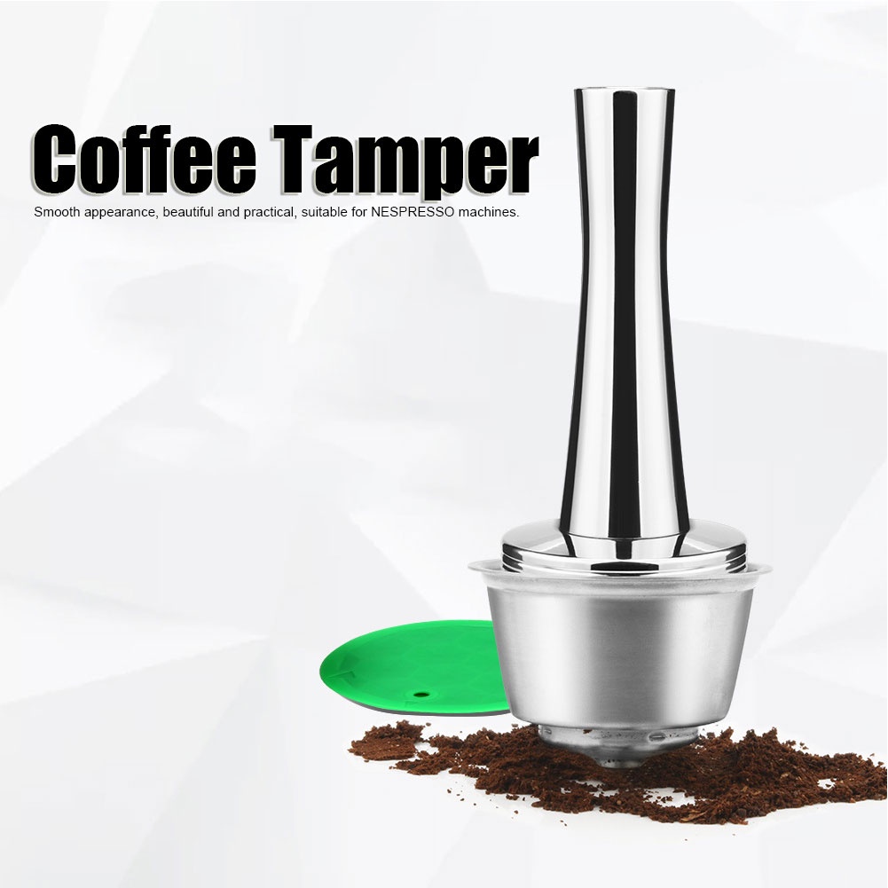 Just Kitchen 41mm Capsule Coffee Powder Hammer Tamper Stainless Steel ...